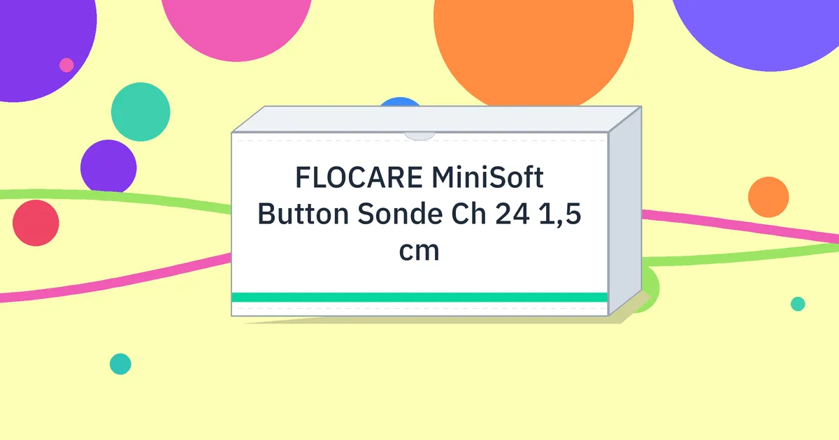 Symbolbild: Packung mit der Aufschrift FLOCARE MiniSoft Button Sonde Ch 24 1,5 cm (PZN 16019639) – Verfügbarkeit und Bezug in Apotheken in Frankfurt am Main