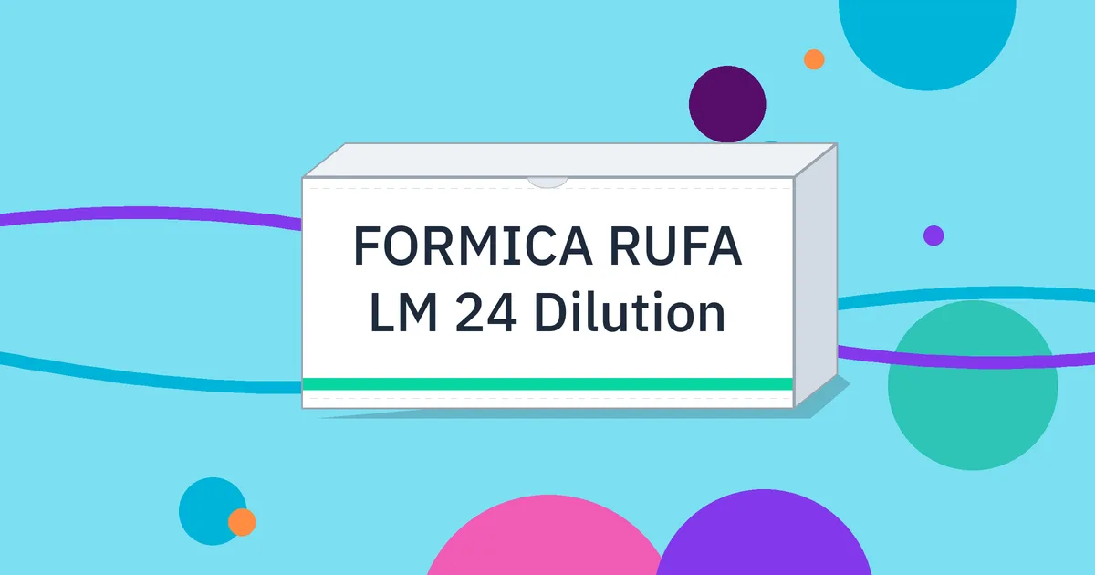 Symbolbild: Packung mit der Aufschrift FORMICA RUFA LM 24 Dilution (PZN 10823317) – Verfügbarkeit und Bezug in Apotheken in Frankfurt am Main