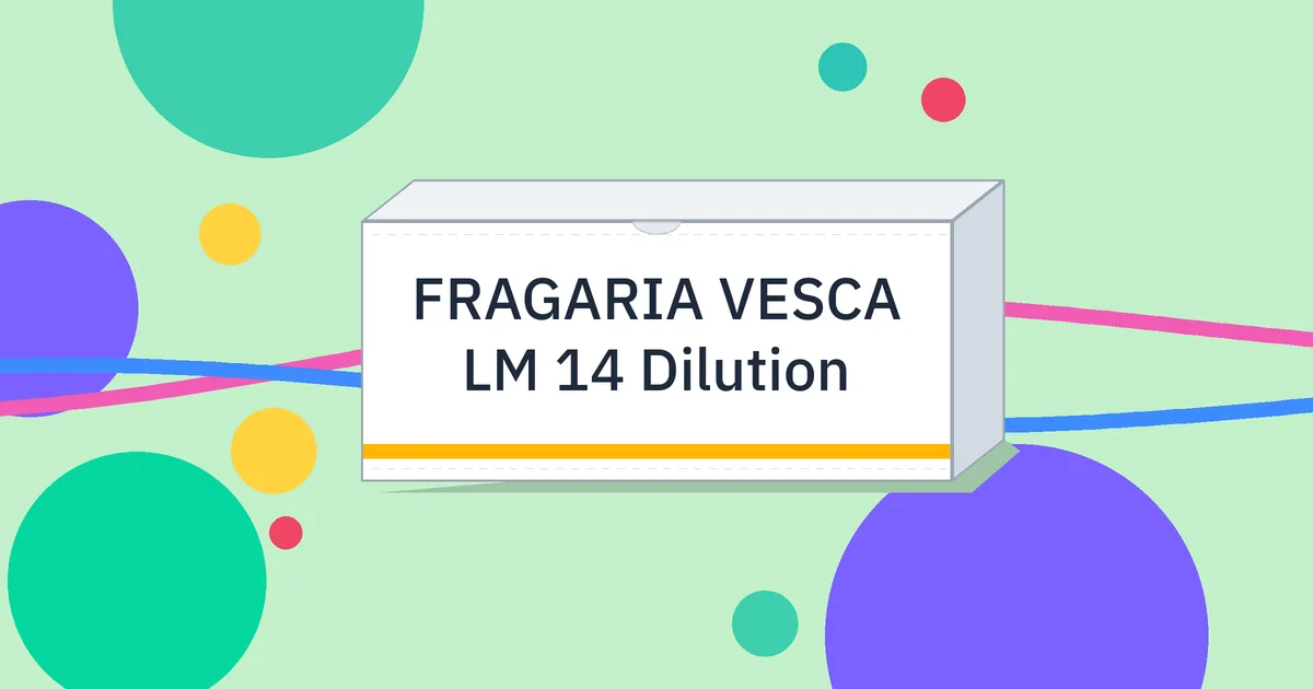 Symbolbild: Packung mit der Aufschrift FRAGARIA VESCA LM 14 Dilution (PZN 13490661) – Verfügbarkeit und Bezug in Apotheken in Frankfurt am Main