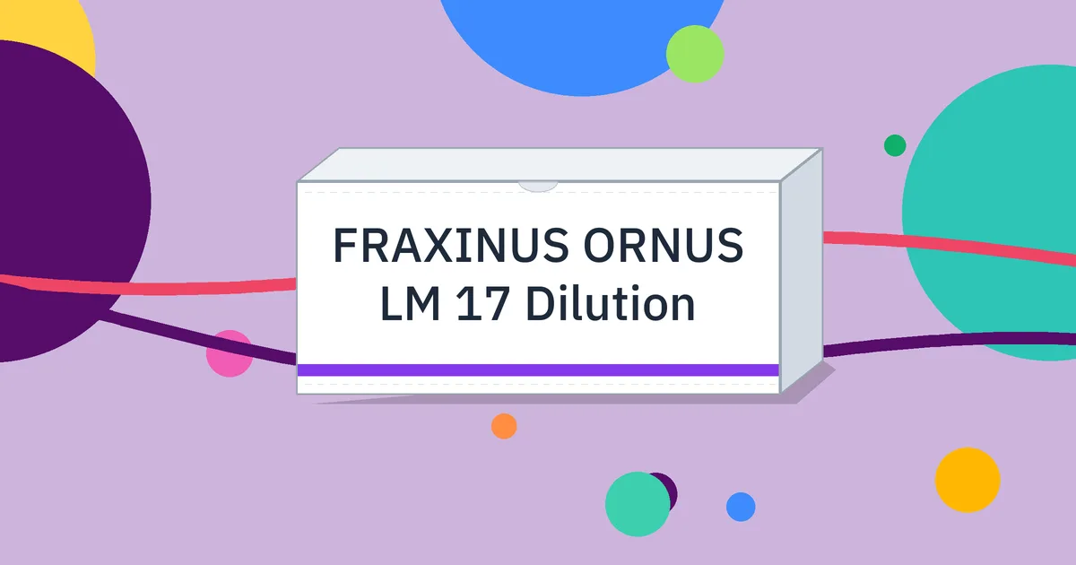 Symbolbild: Packung mit der Aufschrift FRAXINUS ORNUS LM 17 Dilution (PZN 13492536) – Verfügbarkeit und Bezug in Apotheken in Frankfurt am Main