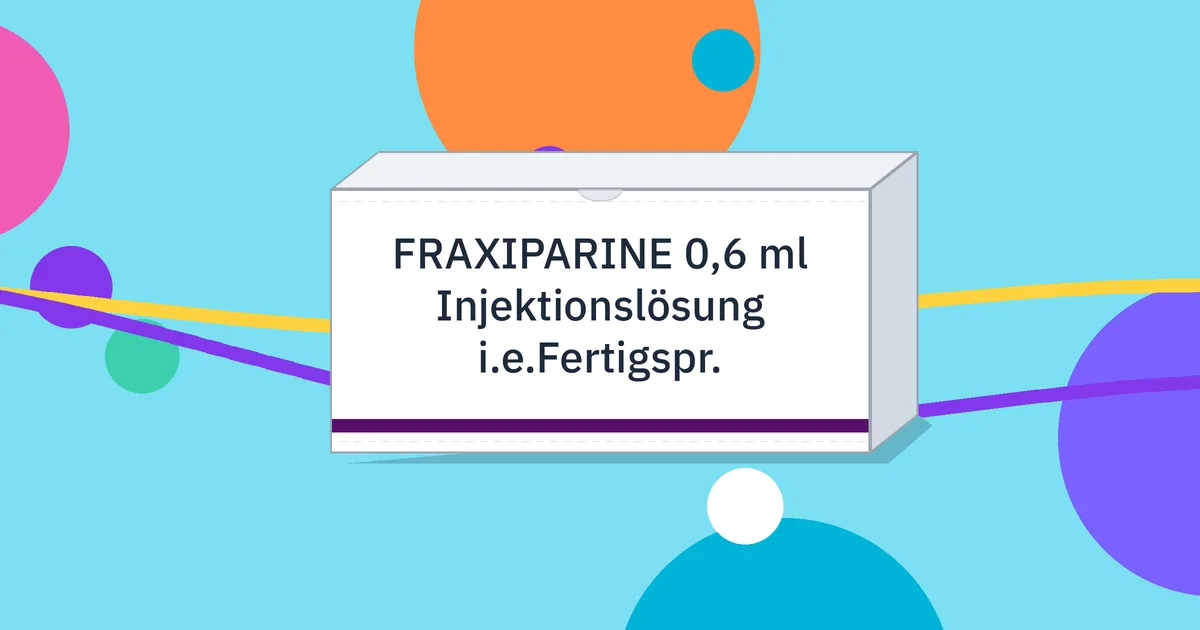 Symbolbild: Packung mit der Aufschrift FRAXIPARINE 0,6 ml Injektionslösung i.e.Fertigspr. (PZN 11188550) – Verfügbarkeit und Bezug in Apotheken in Frankfurt am Main