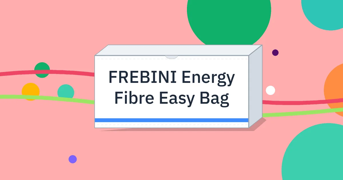 Symbolbild: Packung mit der Aufschrift FREBINI Energy Fibre Easy Bag (PZN 01554574) – Verfügbarkeit und Bezug in Apotheken in Frankfurt am Main
