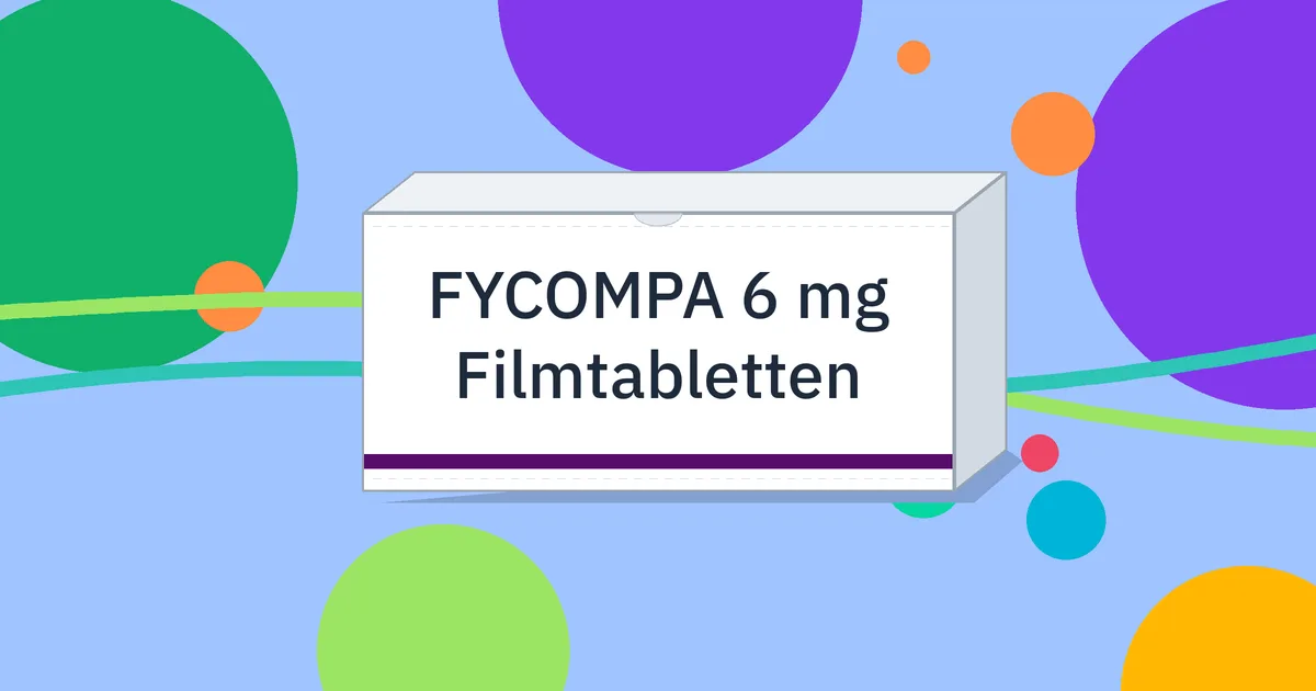 Symbolbild: Packung mit der Aufschrift FYCOMPA 6 mg Filmtabletten (PZN 14334779) – Verfügbarkeit und Bezug in Apotheken in Frankfurt am Main