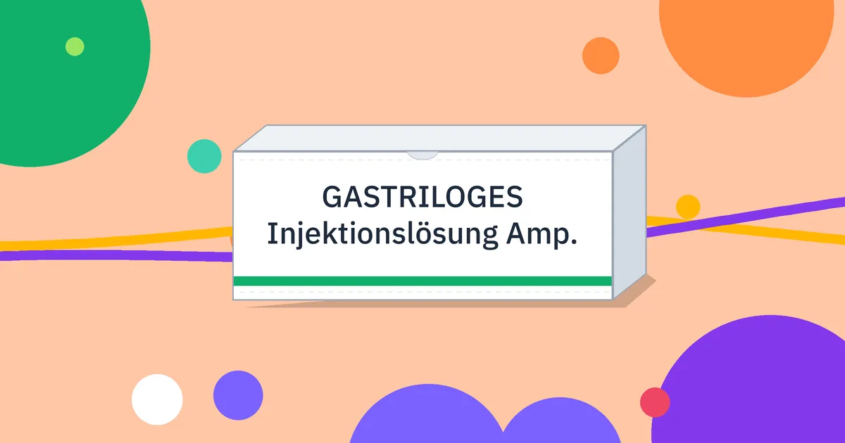 Symbolbild: Packung mit der Aufschrift GASTRILOGES Injektionslösung Amp. (PZN 13703973) – Verfügbarkeit und Bezug in Apotheken in Frankfurt am Main