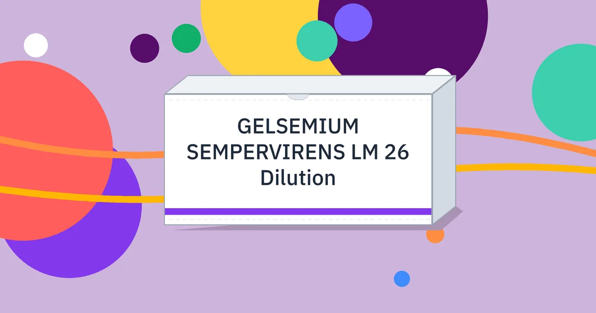 Symbolbild: Packung mit der Aufschrift GELSEMIUM SEMPERVIRENS LM 26 Dilution (PZN 12875904) – Verfügbarkeit und Bezug in Apotheken in Frankfurt am Main
