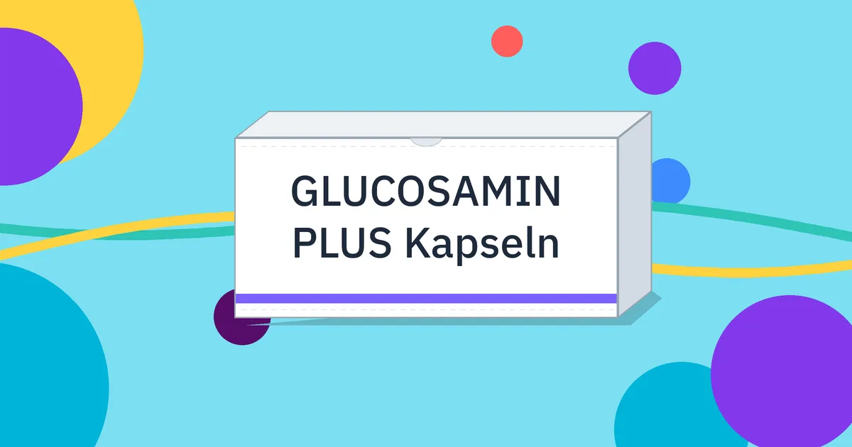 Symbolbild: Packung mit der Aufschrift GLUCOSAMIN PLUS Kapseln (PZN 17382477) – Verfügbarkeit und Bezug in Apotheken in Frankfurt am Main