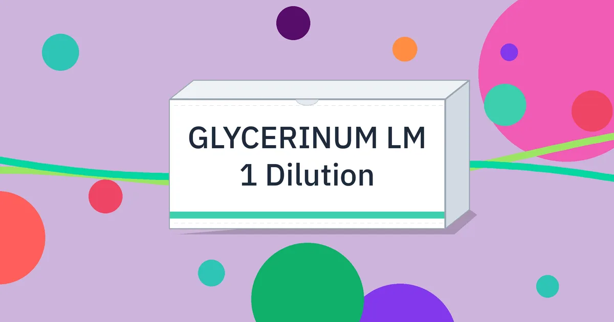 Symbolbild: Packung mit der Aufschrift GLYCERINUM LM 1 Dilution (PZN 12880207) – Verfügbarkeit und Bezug in Apotheken in Frankfurt am Main