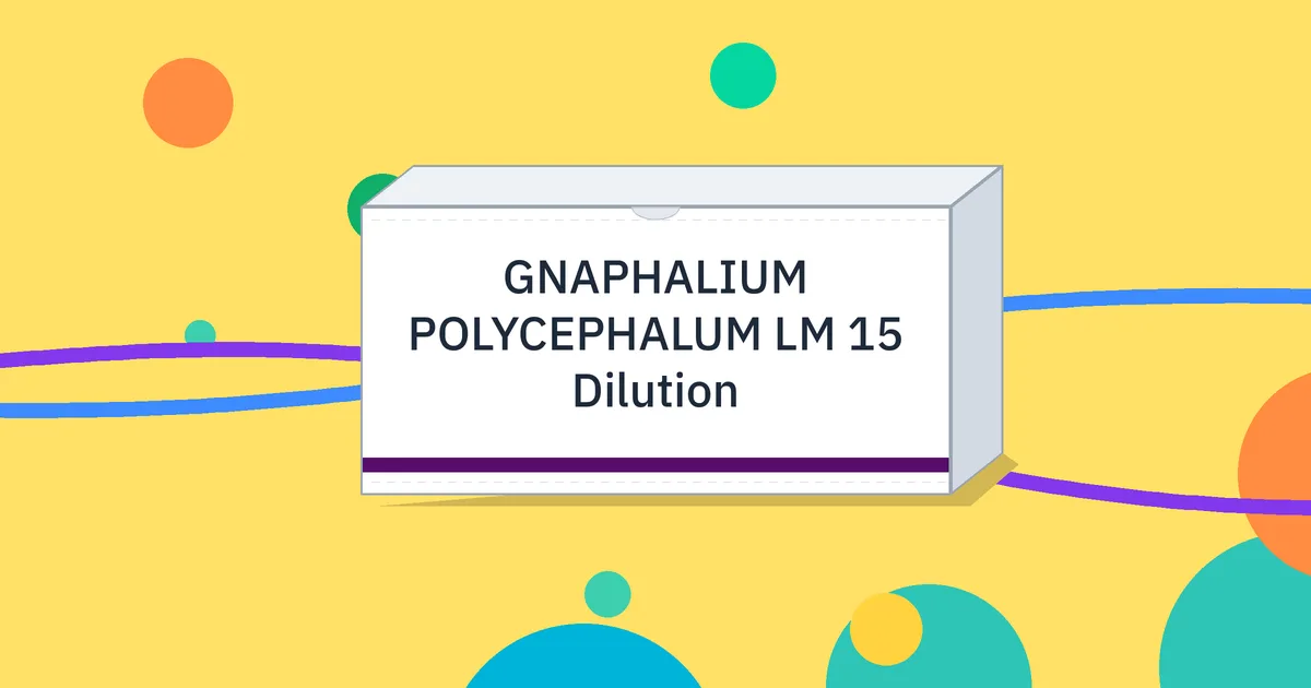 Symbolbild: Packung mit der Aufschrift GNAPHALIUM POLYCEPHALUM LM 15 Dilution (PZN 13545149) – Verfügbarkeit und Bezug in Apotheken in Frankfurt am Main