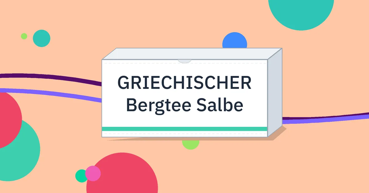 Symbolbild: Packung mit der Aufschrift GRIECHISCHER Bergtee Salbe (PZN 18259365) – Verfügbarkeit und Bezug in Apotheken in Frankfurt am Main