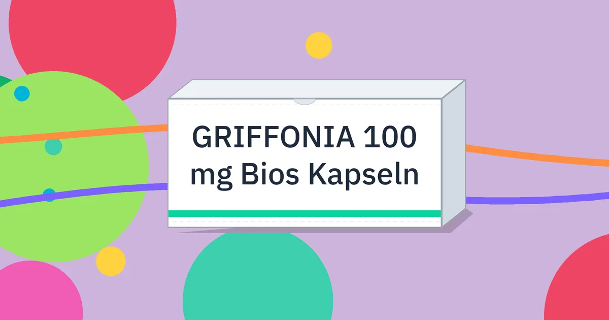 Symbolbild: Packung mit der Aufschrift GRIFFONIA 100 mg Bios Kapseln (PZN 13425907) – Verfügbarkeit und Bezug in Apotheken in Frankfurt am Main