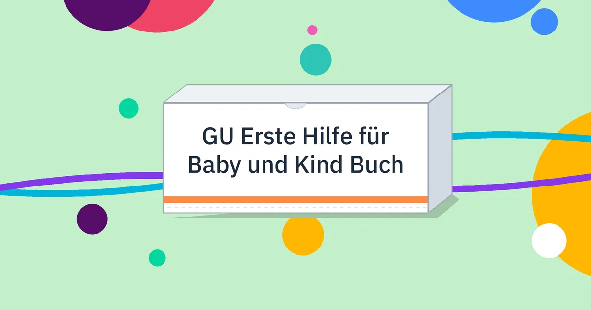 Symbolbild: Packung mit der Aufschrift GU Erste Hilfe für Baby und Kind Buch (PZN 19850333) – Verfügbarkeit und Bezug in Apotheken in Frankfurt am Main