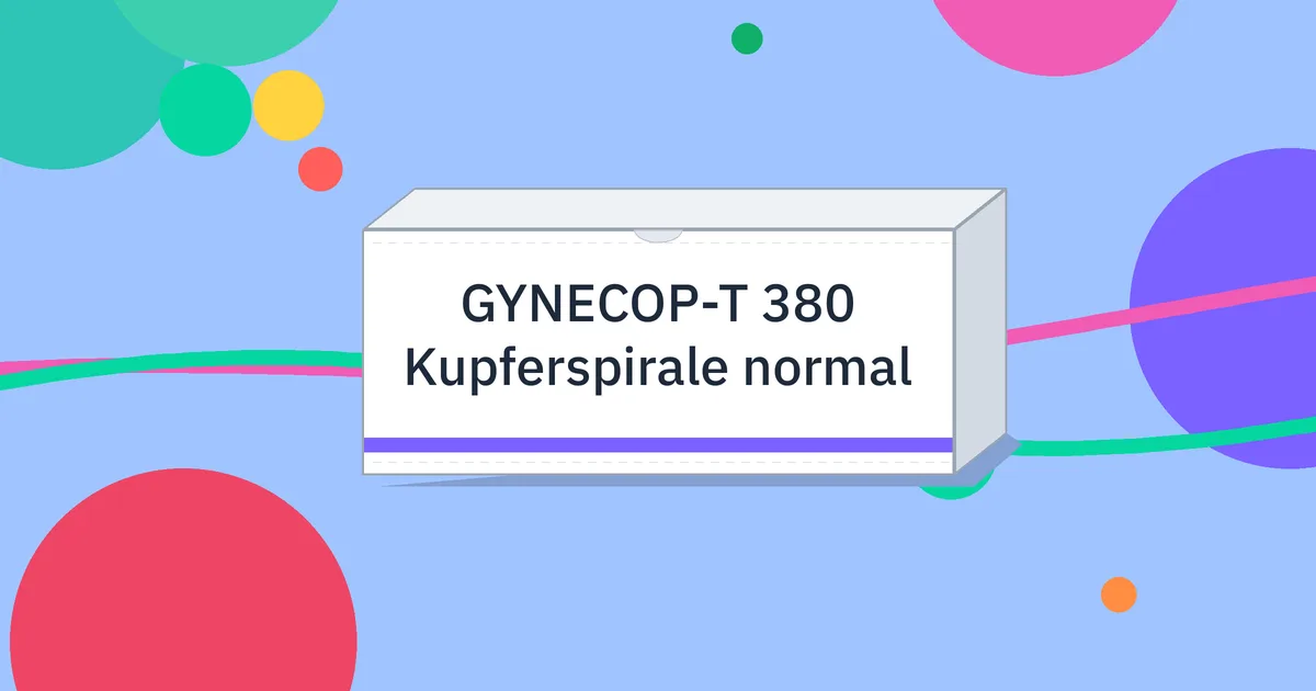 Symbolbild: Packung mit der Aufschrift GYNECOP-T 380 Kupferspirale normal (PZN 14280279) – Verfügbarkeit und Bezug in Apotheken in Frankfurt am Main