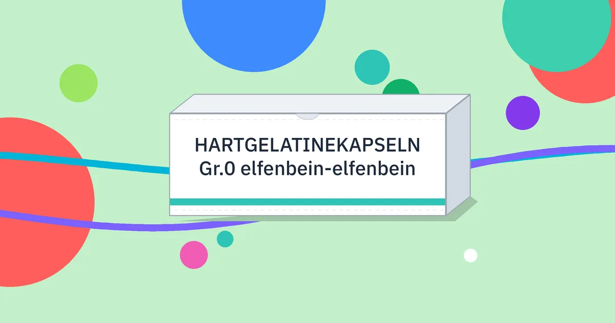 Symbolbild: Packung mit der Aufschrift HARTGELATINEKAPSELN Gr.0 elfenbein-elfenbein (PZN 17858017) – Verfügbarkeit und Bezug in Apotheken in Frankfurt am Main