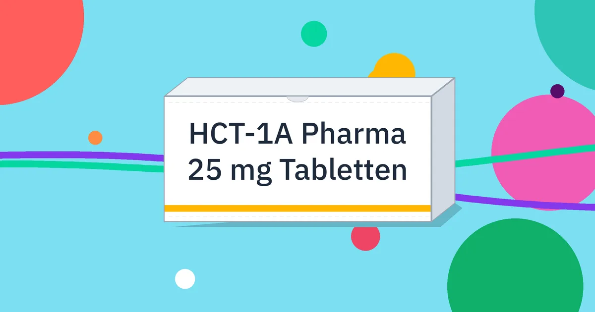 Symbolbild: Packung mit der Aufschrift HCT-1A Pharma 25 mg Tabletten (PZN 06453257) – Verfügbarkeit und Bezug in Apotheken in Frankfurt am Main