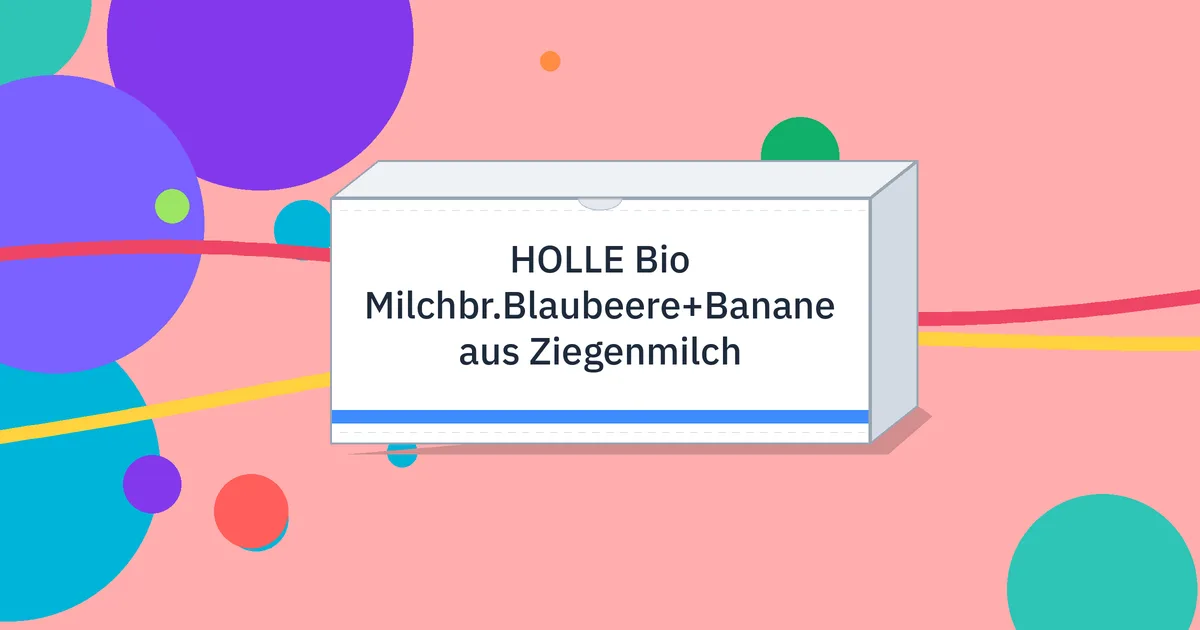 Symbolbild: Packung mit der Aufschrift HOLLE Bio Milchbr.Blaubeere+Banane aus Ziegenmilch (PZN 18830742) – Verfügbarkeit und Bezug in Apotheken in Frankfurt am Main