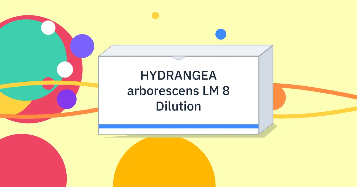 Symbolbild: Packung mit der Aufschrift HYDRANGEA arborescens LM 8 Dilution (PZN 13556265) – Verfügbarkeit und Bezug in Apotheken in Frankfurt am Main