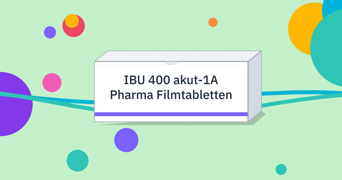 Symbolbild: Packung mit der Aufschrift IBU 400 akut-1A Pharma Filmtabletten (PZN 02013219) – Verfügbarkeit und Bezug in Apotheken in Frankfurt am Main