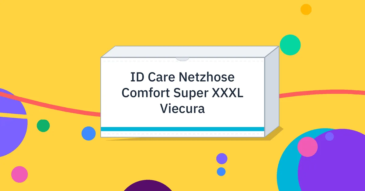 Symbolbild: Packung mit der Aufschrift ID Care Netzhose Comfort Super XXXL Viecura (PZN 19306701) – Verfügbarkeit und Bezug in Apotheken in Frankfurt am Main