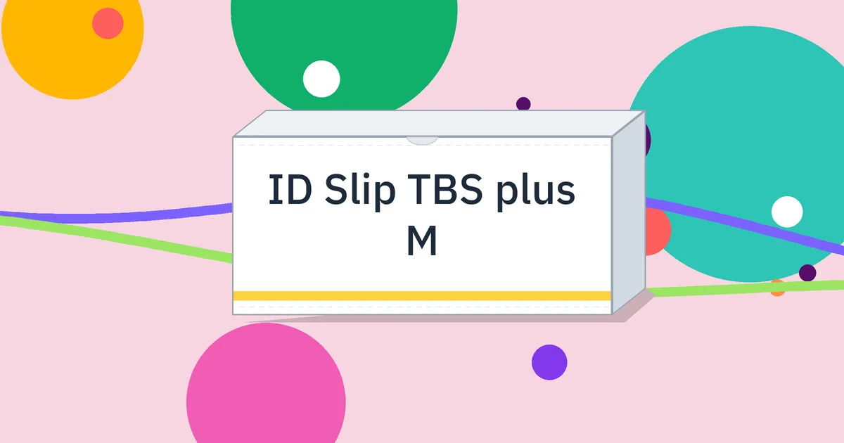 Symbolbild: Packung mit der Aufschrift ID Slip TBS plus M (PZN 16626457) – Verfügbarkeit und Bezug in Apotheken in Frankfurt am Main