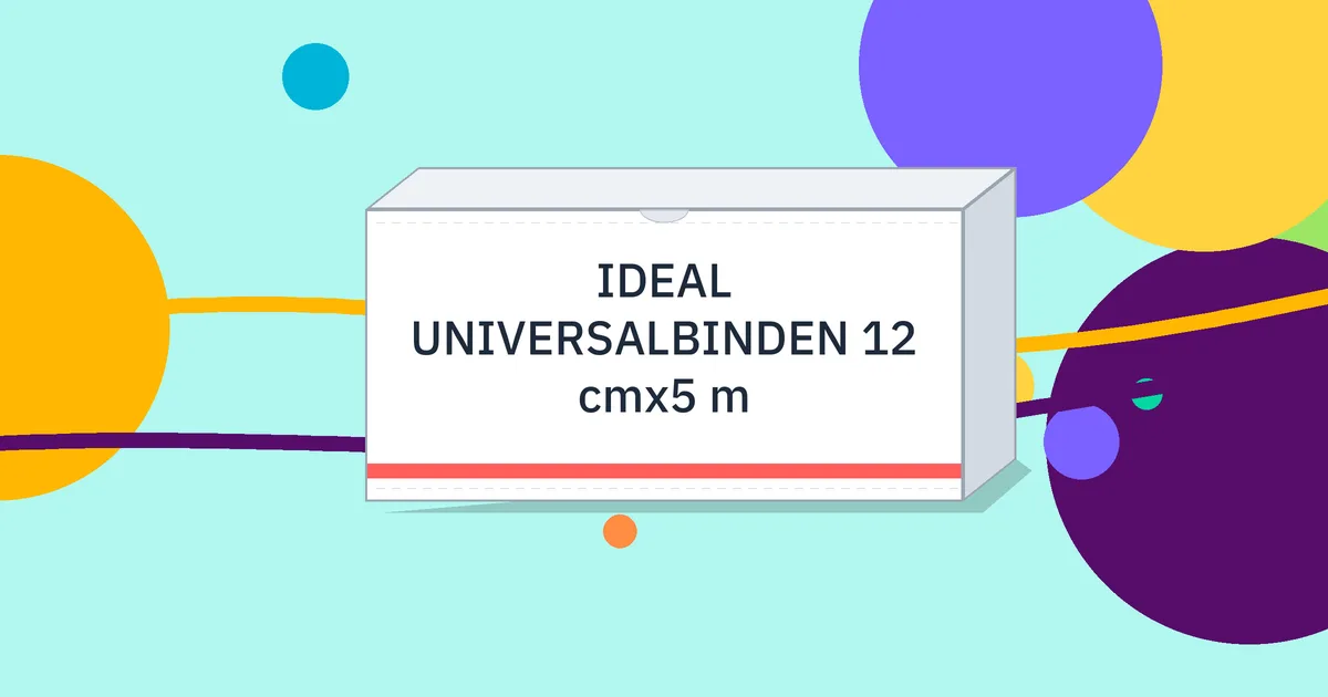 Symbolbild: Packung mit der Aufschrift IDEAL UNIVERSALBINDEN 12 cmx5 m (PZN 08822090) – Verfügbarkeit und Bezug in Apotheken in Frankfurt am Main