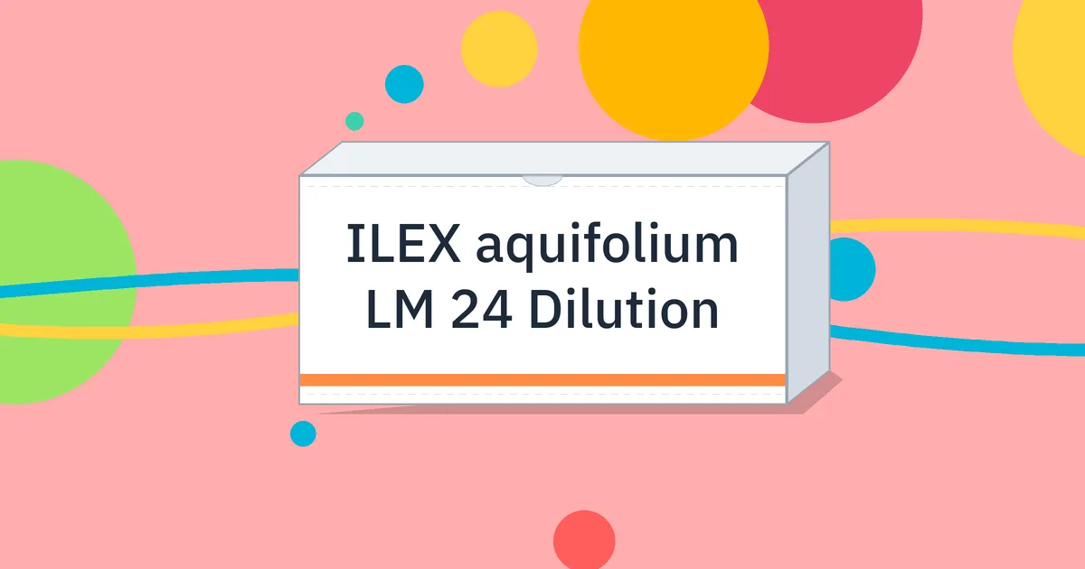 Symbolbild: Packung mit der Aufschrift ILEX aquifolium LM 24 Dilution (PZN 12912226) – Verfügbarkeit und Bezug in Apotheken in Frankfurt am Main