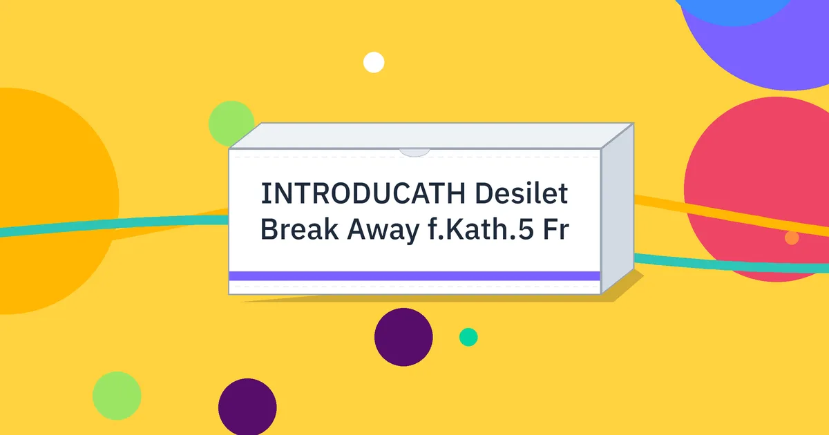 Symbolbild: Packung mit der Aufschrift INTRODUCATH Desilet Break Away f.Kath.5 Fr (PZN 00965737) – Verfügbarkeit und Bezug in Apotheken in Frankfurt am Main