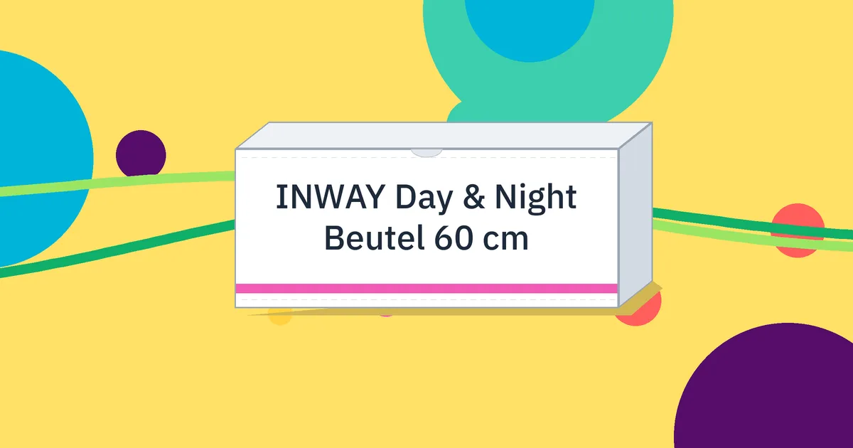 Symbolbild: Packung mit der Aufschrift INWAY Day & Night Beutel 60 cm (PZN 09084607) – Verfügbarkeit und Bezug in Apotheken in Frankfurt am Main
