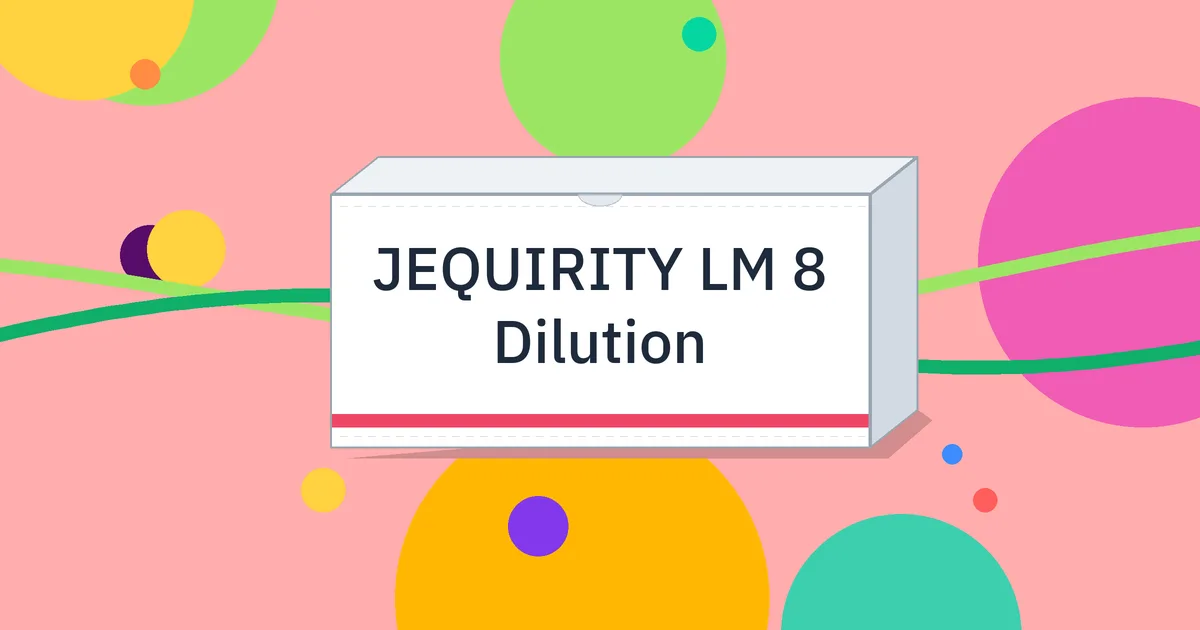 Symbolbild: Packung mit der Aufschrift JEQUIRITY LM 8 Dilution (PZN 13562739) – Verfügbarkeit und Bezug in Apotheken in Frankfurt am Main