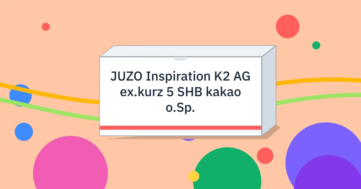 Symbolbild: Packung mit der Aufschrift JUZO Inspiration K2 AG ex.kurz 5 SHB kakao o.Sp. (PZN 14951880) – Verfügbarkeit und Bezug in Apotheken in Frankfurt am Main