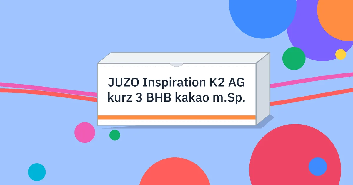 Symbolbild: Packung mit der Aufschrift JUZO Inspiration K2 AG kurz 3 BHB kakao m.Sp. (PZN 14834476) – Verfügbarkeit und Bezug in Apotheken in Frankfurt am Main