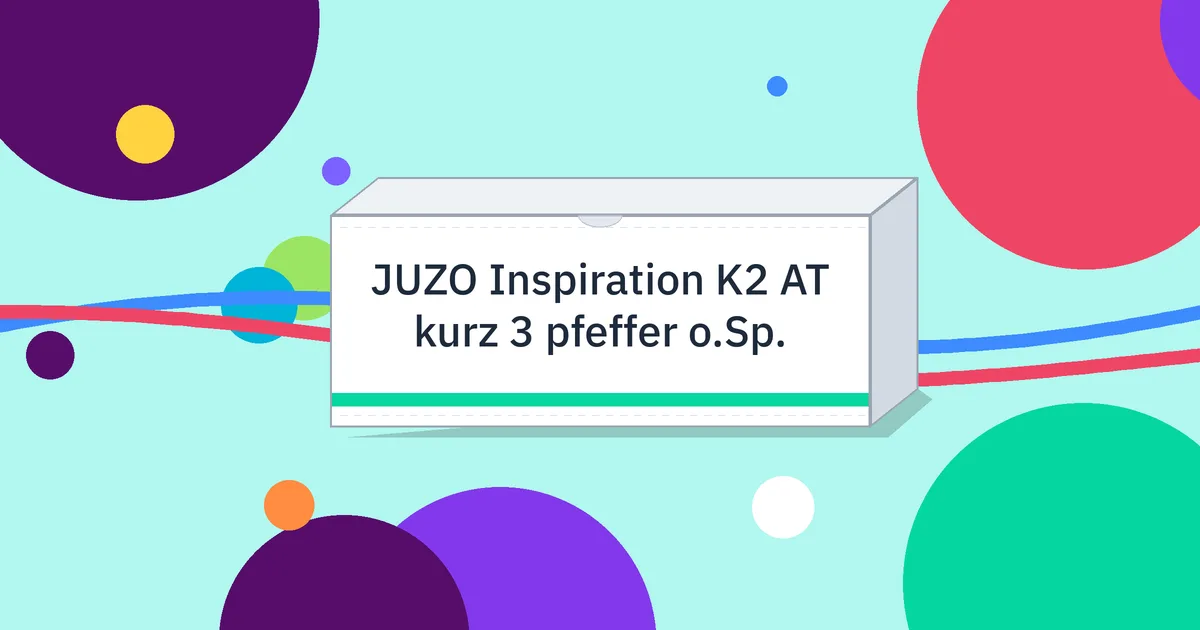 Symbolbild: Packung mit der Aufschrift JUZO Inspiration K2 AT kurz 3 pfeffer o.Sp. (PZN 14931015) – Verfügbarkeit und Bezug in Apotheken in Frankfurt am Main