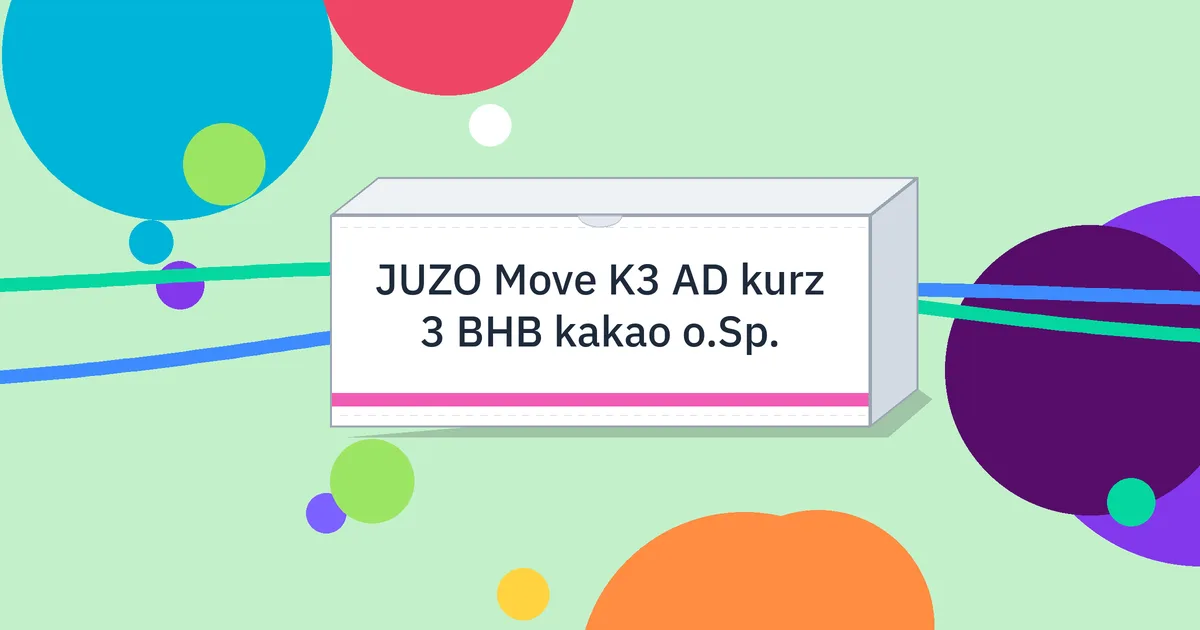 Symbolbild: Packung mit der Aufschrift JUZO Move K3 AD kurz 3 BHB kakao o.Sp. (PZN 18573067) – Verfügbarkeit und Bezug in Apotheken in Frankfurt am Main