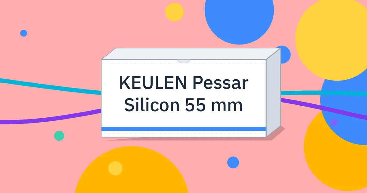 Symbolbild: Packung mit der Aufschrift KEULEN Pessar Silicon 55 mm (PZN 20313161) – Verfügbarkeit und Bezug in Apotheken in Frankfurt am Main