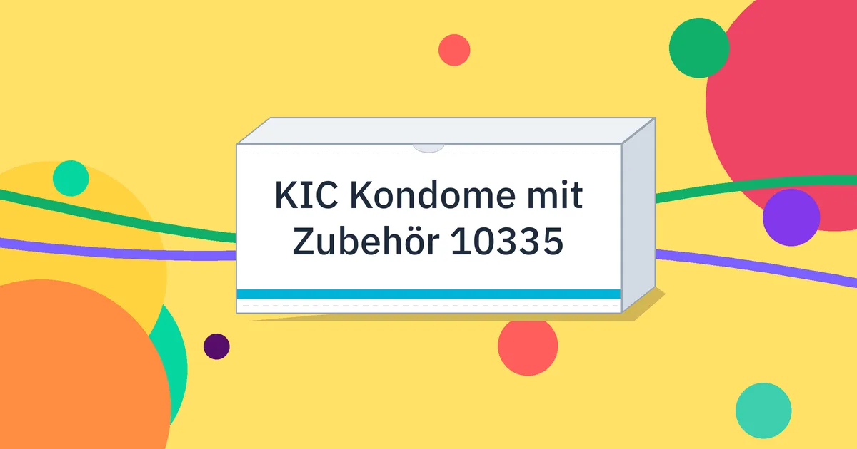 Symbolbild: Packung mit der Aufschrift KIC Kondome mit Zubehör 10335 (PZN 00591550) – Verfügbarkeit und Bezug in Apotheken in Frankfurt am Main