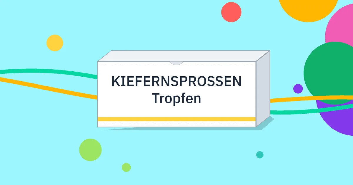 Symbolbild: Packung mit der Aufschrift KIEFERNSPROSSEN Tropfen (PZN 19141625) – Verfügbarkeit und Bezug in Apotheken in Frankfurt am Main