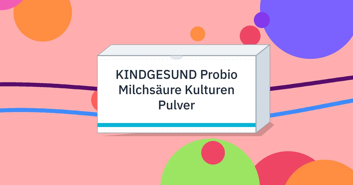 Symbolbild: Packung mit der Aufschrift KINDGESUND Probio Milchsäure Kulturen Pulver (PZN 19980320) – Verfügbarkeit und Bezug in Apotheken in Frankfurt am Main