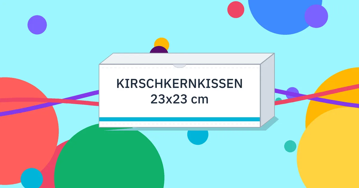Symbolbild: Packung mit der Aufschrift KIRSCHKERNKISSEN 23x23 cm (PZN 07606579) – Verfügbarkeit und Bezug in Apotheken in Frankfurt am Main