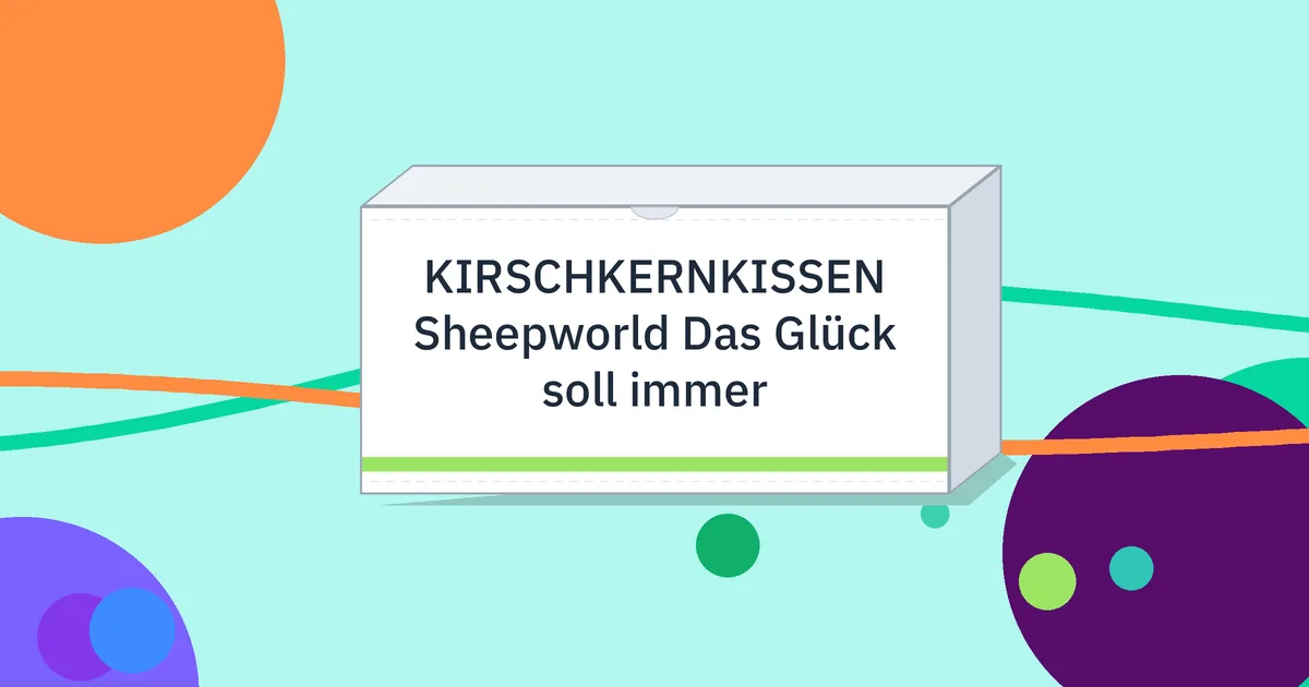 Symbolbild: Packung mit der Aufschrift KIRSCHKERNKISSEN Sheepworld Das Glück soll immer (PZN 20538523) – Verfügbarkeit und Bezug in Apotheken in Frankfurt am Main