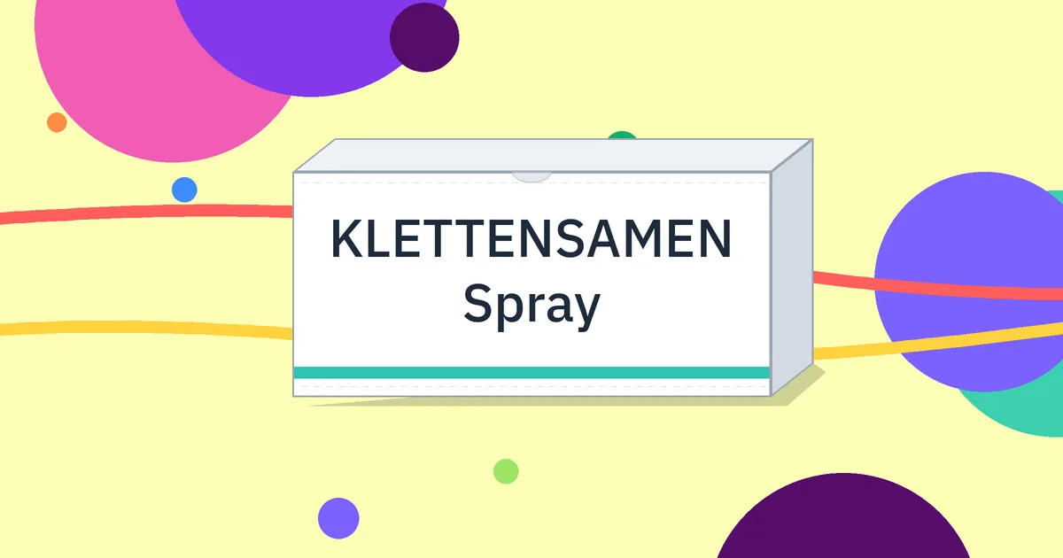 Symbolbild: Packung mit der Aufschrift KLETTENSAMEN Spray (PZN 15191661) – Verfügbarkeit und Bezug in Apotheken in Frankfurt am Main