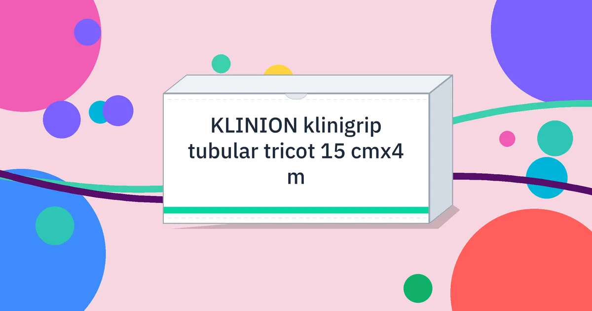Symbolbild: Packung mit der Aufschrift KLINION klinigrip tubular tricot 15 cmx4 m (PZN 19851829) – Verfügbarkeit und Bezug in Apotheken in Frankfurt am Main