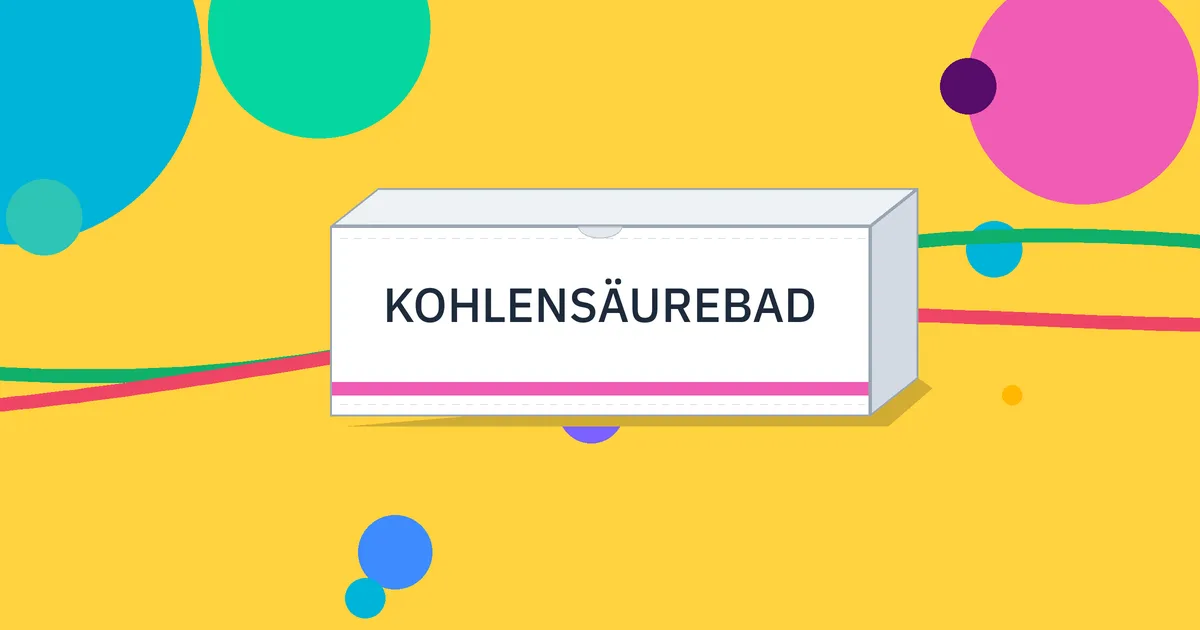 Symbolbild: Packung mit der Aufschrift KOHLENSÄUREBAD (PZN 02331505) – Verfügbarkeit und Bezug in Apotheken in Frankfurt am Main