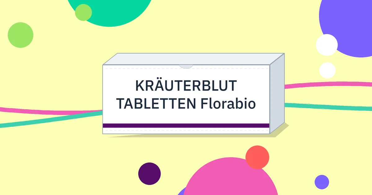 Symbolbild: Packung mit der Aufschrift KRÄUTERBLUT TABLETTEN Florabio (PZN 16616045) – Verfügbarkeit und Bezug in Apotheken in Frankfurt am Main