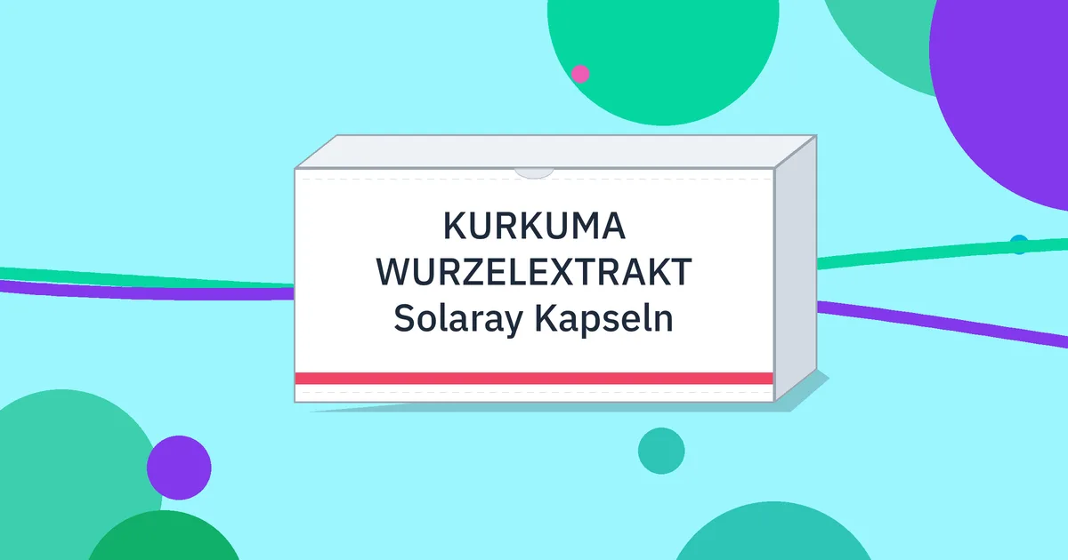 Symbolbild: Packung mit der Aufschrift KURKUMA WURZELEXTRAKT Solaray Kapseln (PZN 17315179) – Verfügbarkeit und Bezug in Apotheken in Frankfurt am Main