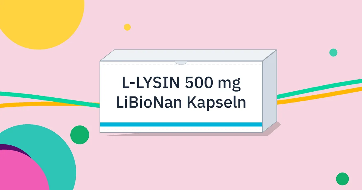 Symbolbild: Packung mit der Aufschrift L-LYSIN 500 mg LiBioNan Kapseln (PZN 13874775) – Verfügbarkeit und Bezug in Apotheken in Frankfurt am Main