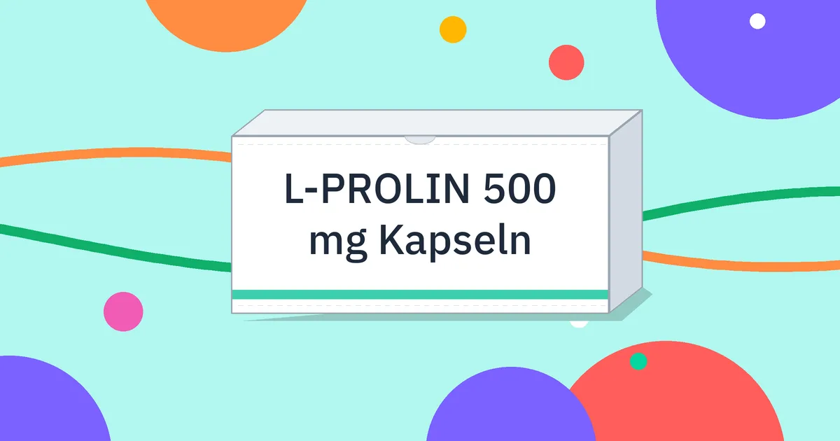 Symbolbild: Packung mit der Aufschrift L-PROLIN 500 mg Kapseln (PZN 01290632) – Verfügbarkeit und Bezug in Apotheken in Frankfurt am Main