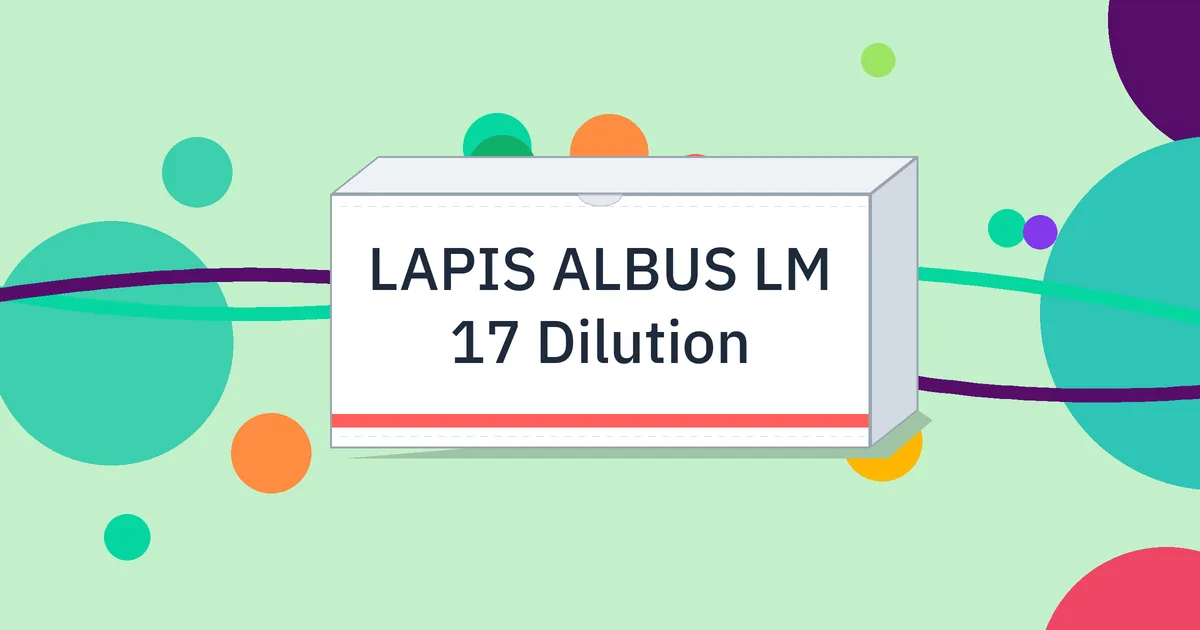 Symbolbild: Packung mit der Aufschrift LAPIS ALBUS LM 17 Dilution (PZN 13523202) – Verfügbarkeit und Bezug in Apotheken in Frankfurt am Main