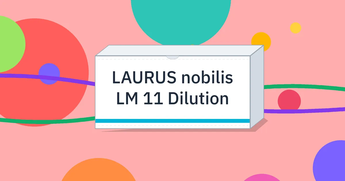 Symbolbild: Packung mit der Aufschrift LAURUS nobilis LM 11 Dilution (PZN 13524495) – Verfügbarkeit und Bezug in Apotheken in Frankfurt am Main