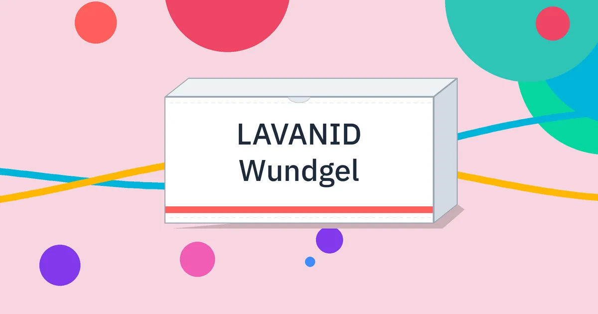 Symbolbild: Packung mit der Aufschrift LAVANID Wundgel (PZN 17275296) – Verfügbarkeit und Bezug in Apotheken in Frankfurt am Main