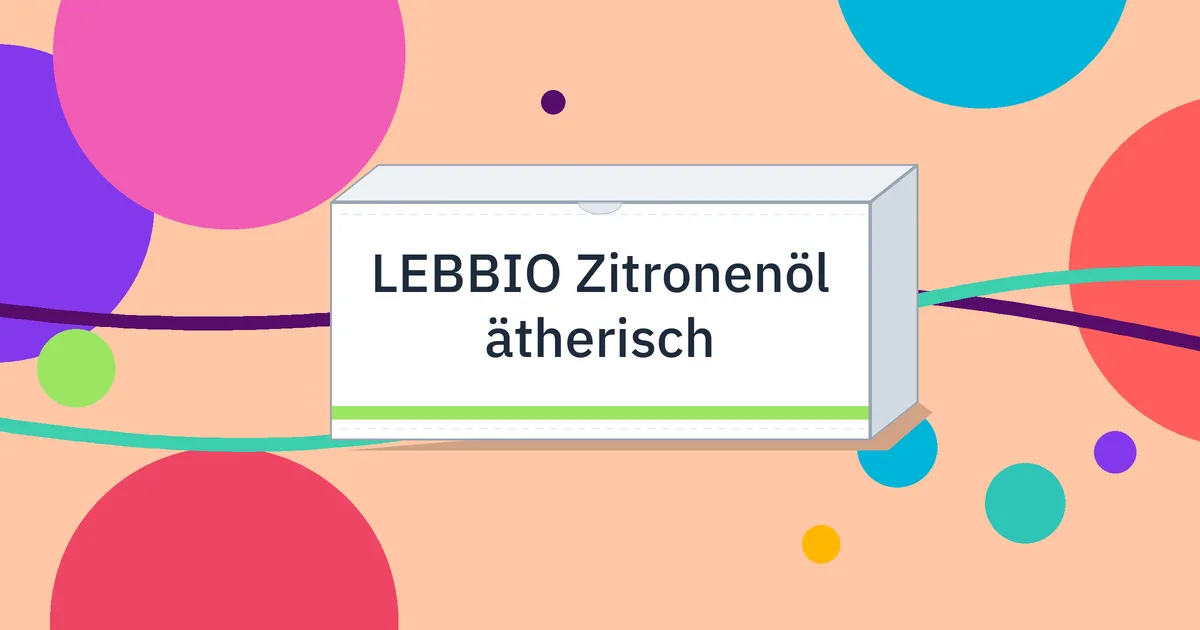 Symbolbild: Packung mit der Aufschrift LEBBIO Zitronenöl ätherisch (PZN 19408353) – Verfügbarkeit und Bezug in Apotheken in Frankfurt am Main