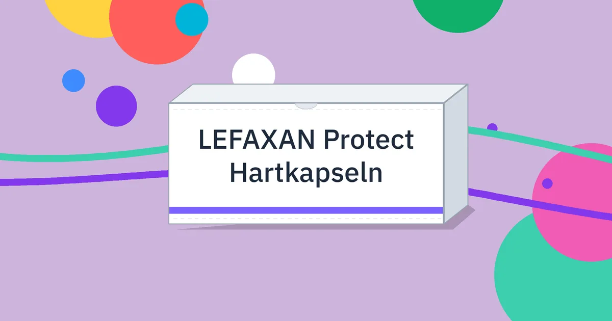 Symbolbild: Packung mit der Aufschrift LEFAXAN Protect Hartkapseln (PZN 18823251) – Verfügbarkeit und Bezug in Apotheken in Frankfurt am Main